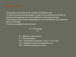 Filter Validation and Regulatory aspects | PPT