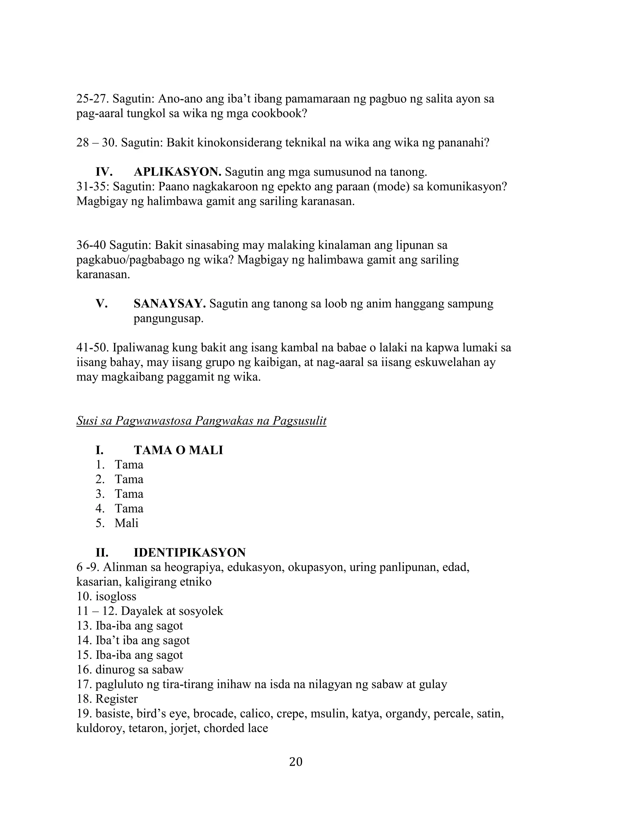 Filipino sa Piling Larang Tech-Voc (Patnubay ng Guro) | PDF