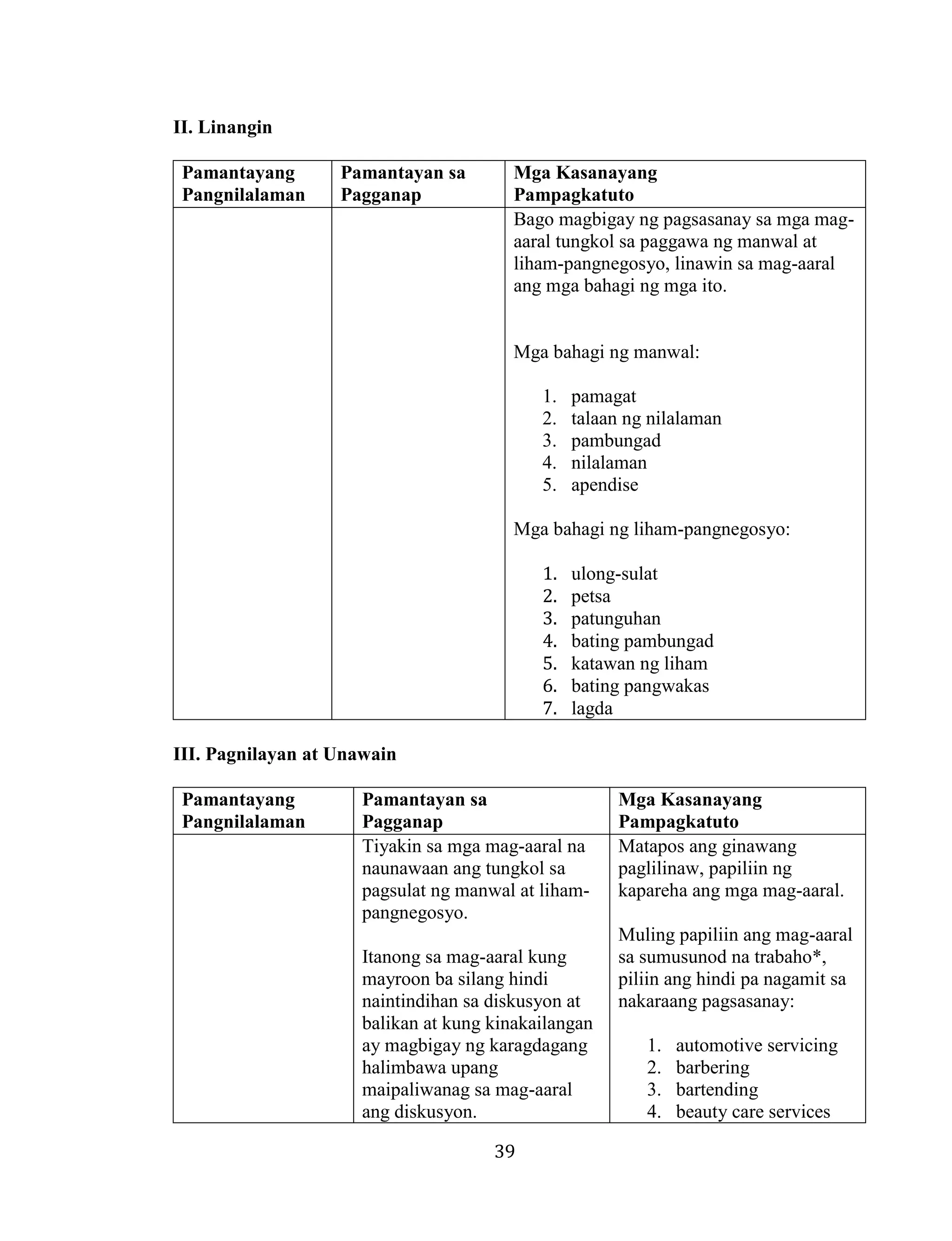 Filipino sa Piling Larang Tech-Voc (Patnubay ng Guro) | PDF