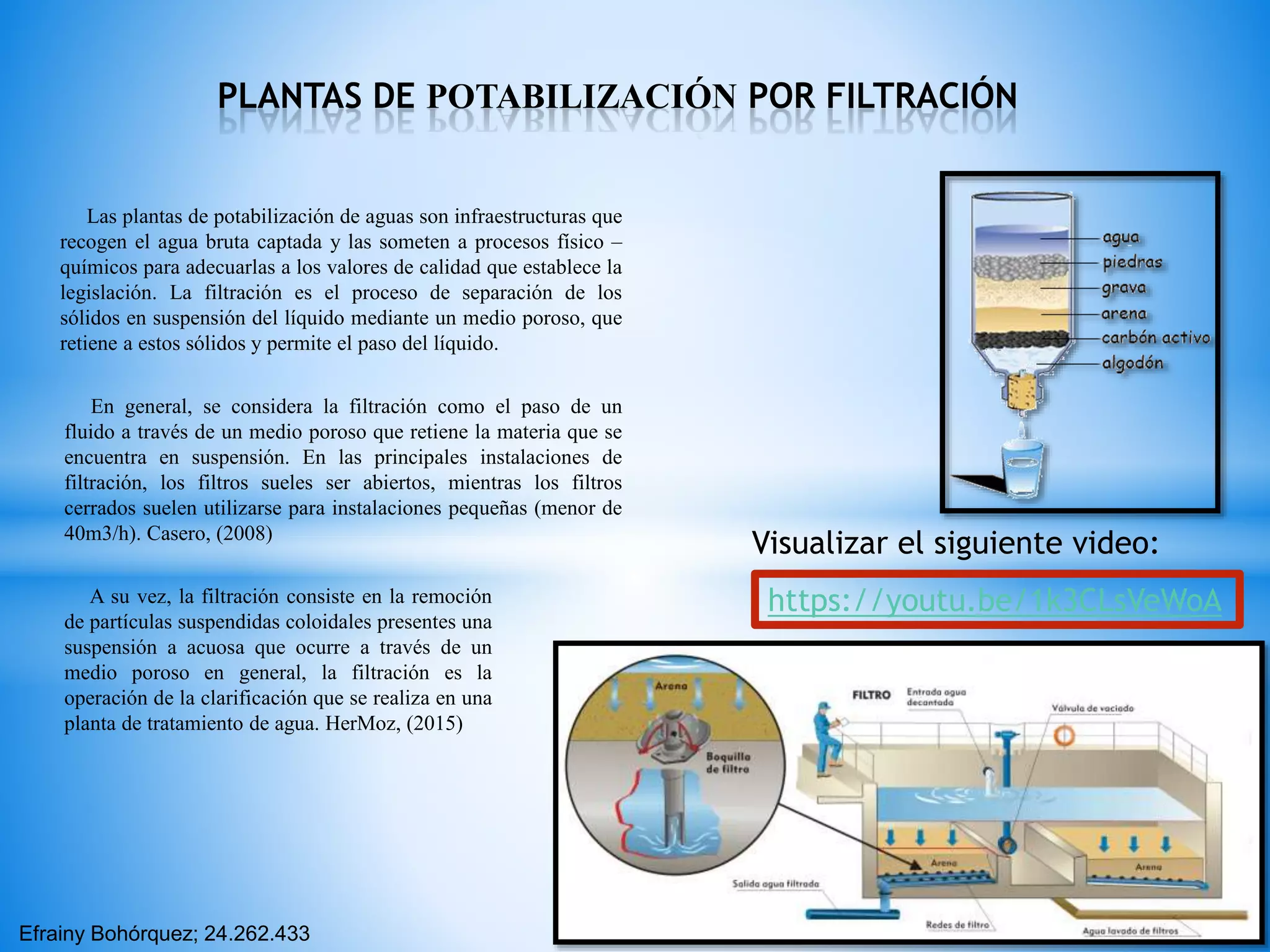 Filtracion del agua | PPTX