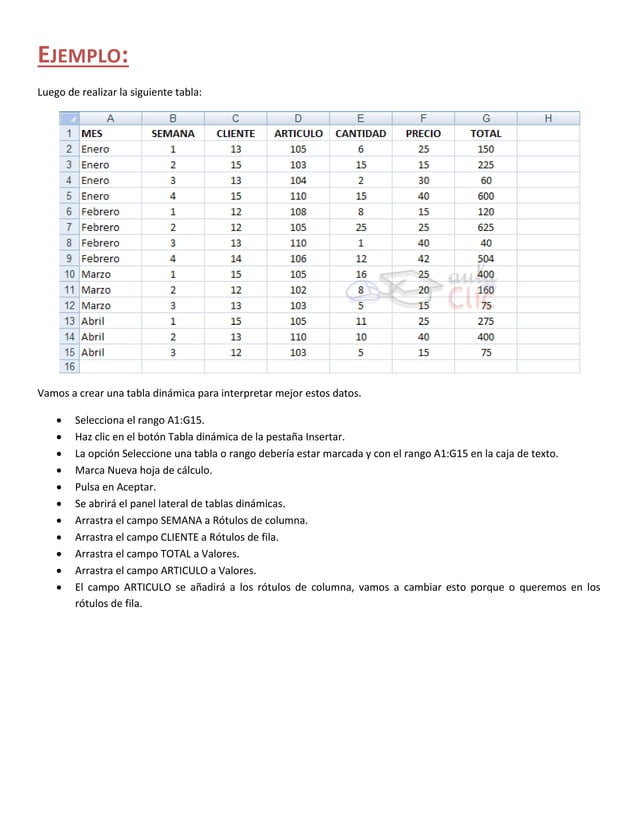 Filtrado De Tablas Dinamicas Y Graficos Dinamicos En Excel 2007 Pdf