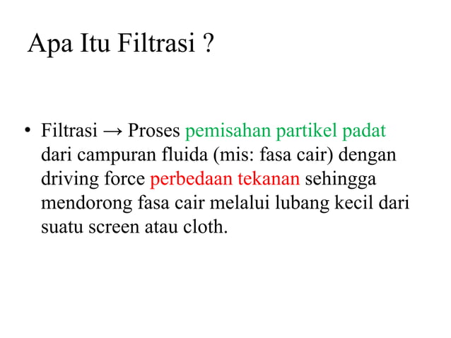 Filtrasi | PPTX