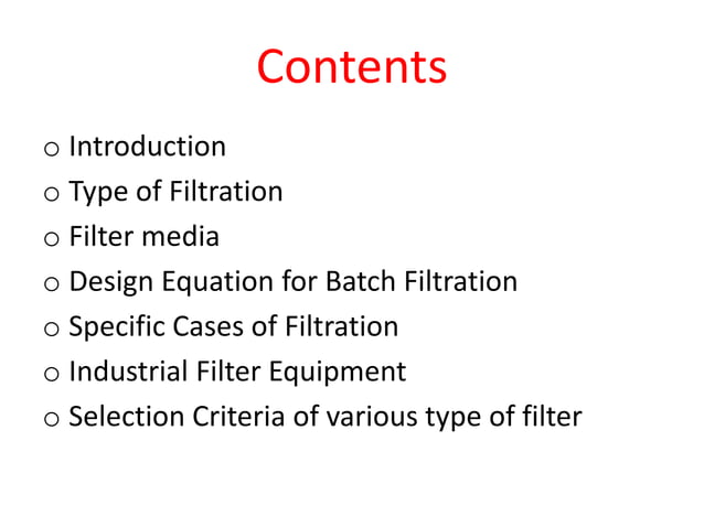 Filtration | PPTX | Desserts and Baking | Food & Drink