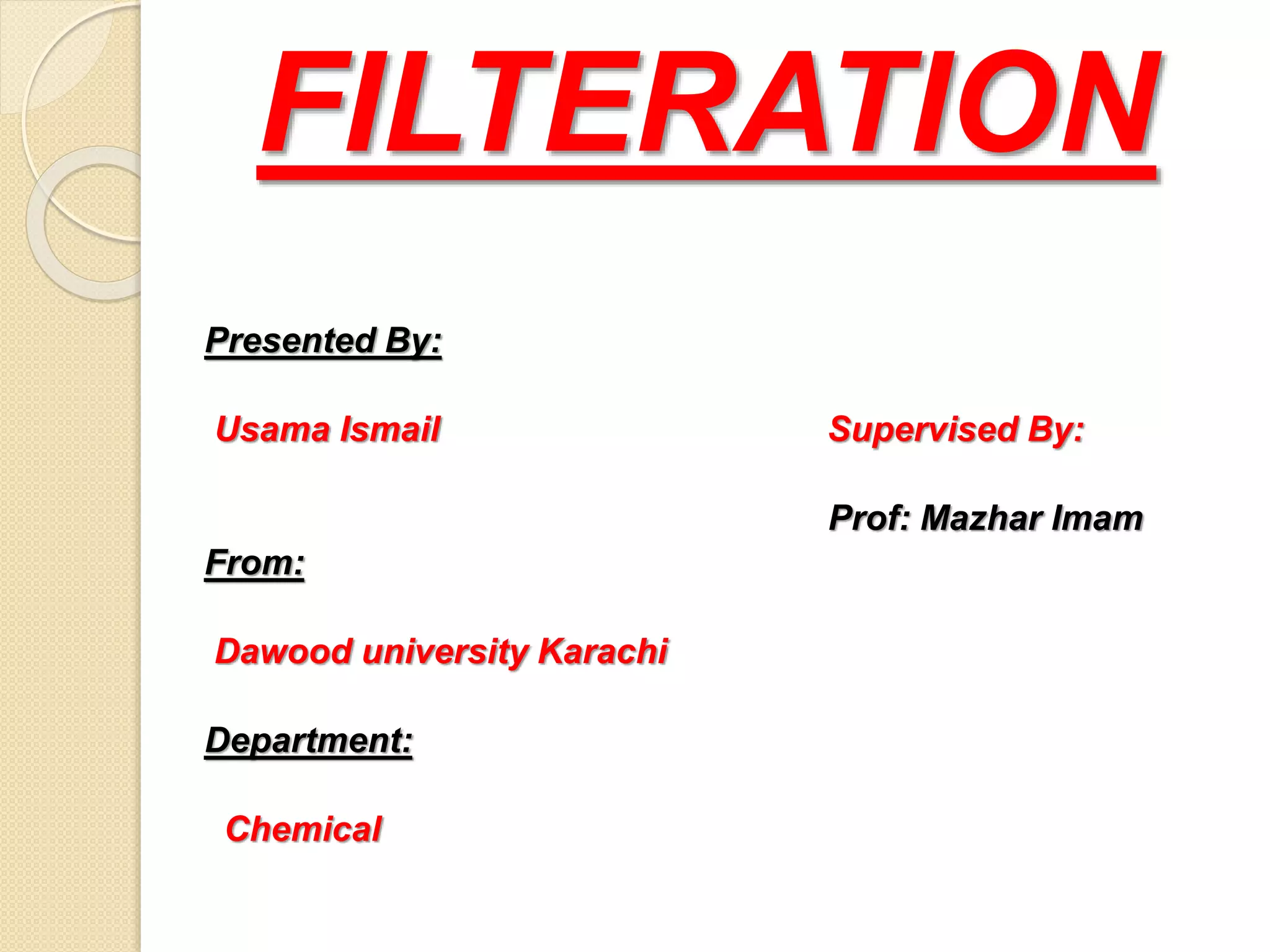 Filtration | PPT