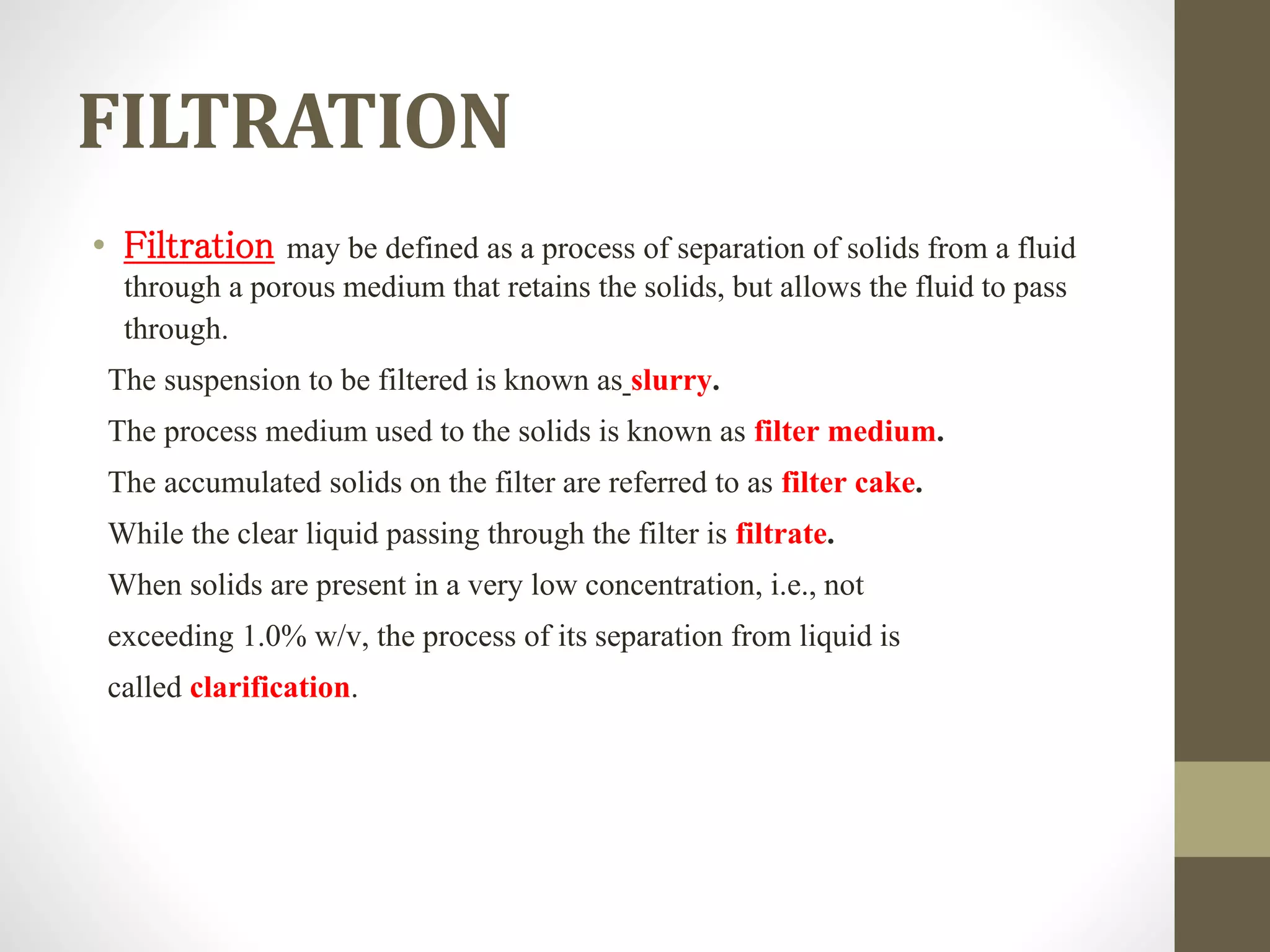 FILTRATION , FILTRATION PROCESS , | PPTX