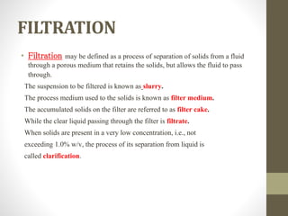 FILTRATION , FILTRATION PROCESS , | PPTX
