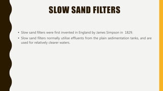 Filtration/slow sand filter | PPTX