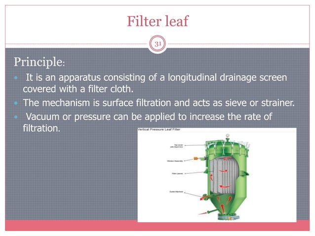 Unit operations Filtration | PPTX | Physics | Science
