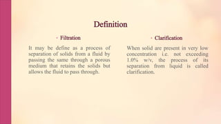 Filtration in process chemistry | PPTX