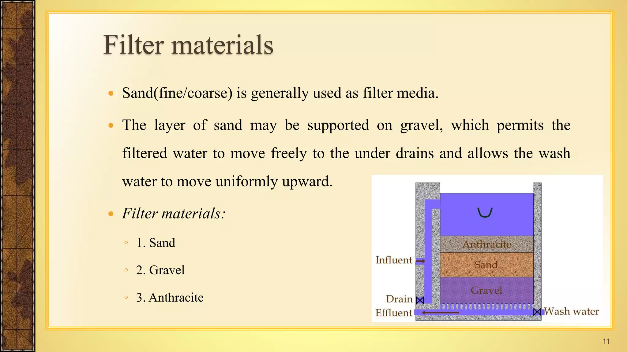 Filtration unit in water treatment plant | PPTX