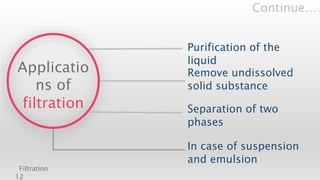 Filtration process (introduction) and its application. | PPT