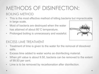 Filtration and disinfection of water | PPTX