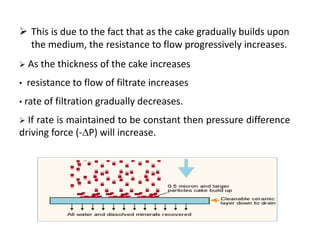 Filtration, cake filters & principles of cake filtration | PPT
