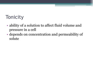 Filtration, diffusion, and osmosis | PPTX