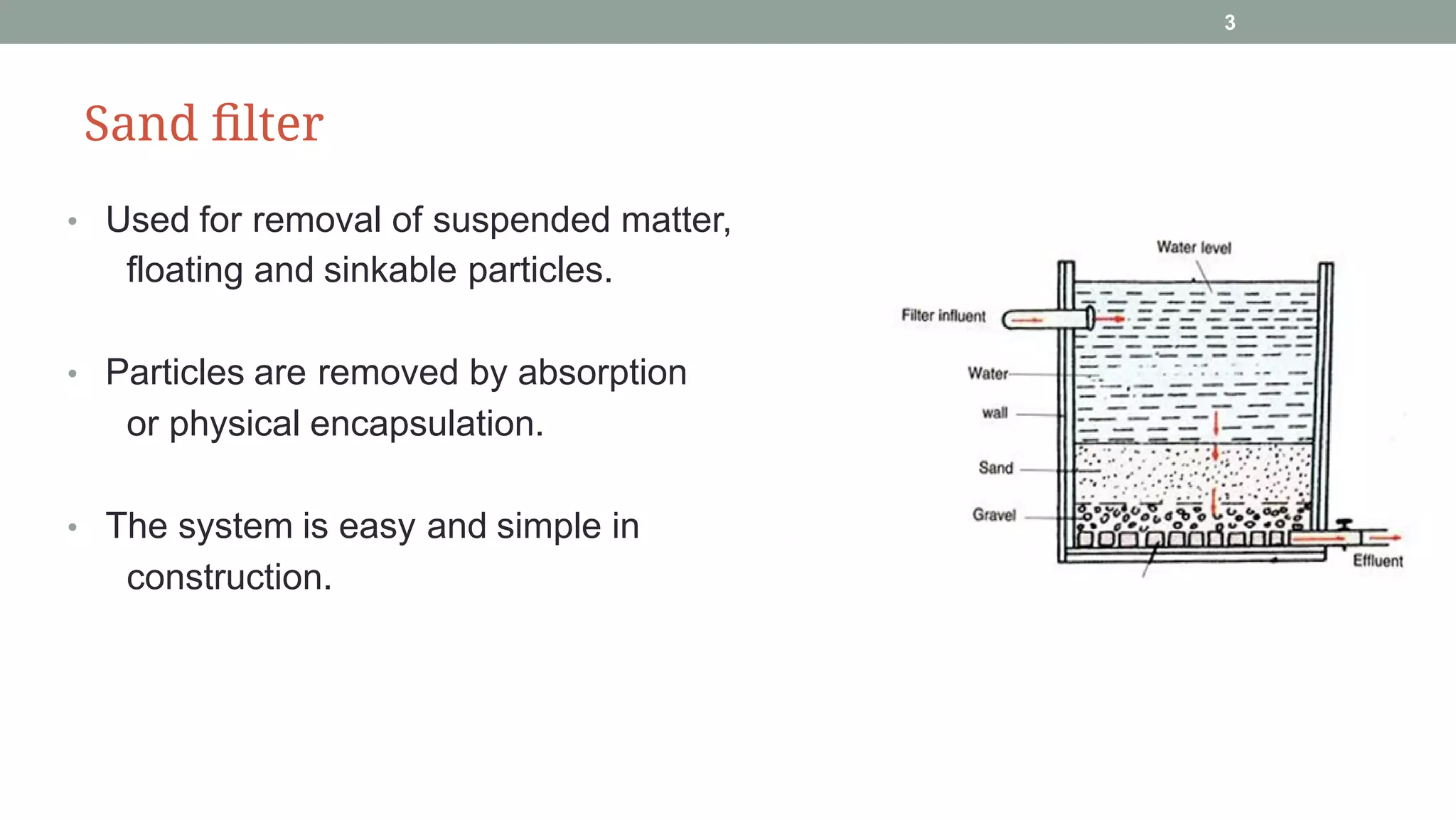 MODIFIED SAND FILTER UNIT FOR SURFACE WATER TREATMENT | PPT
