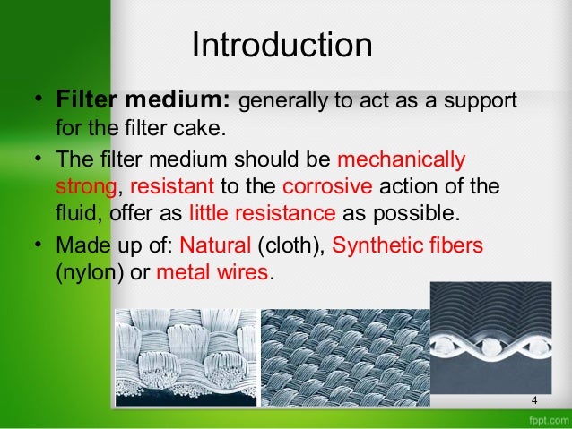 Filtration: mechanism and design parameters