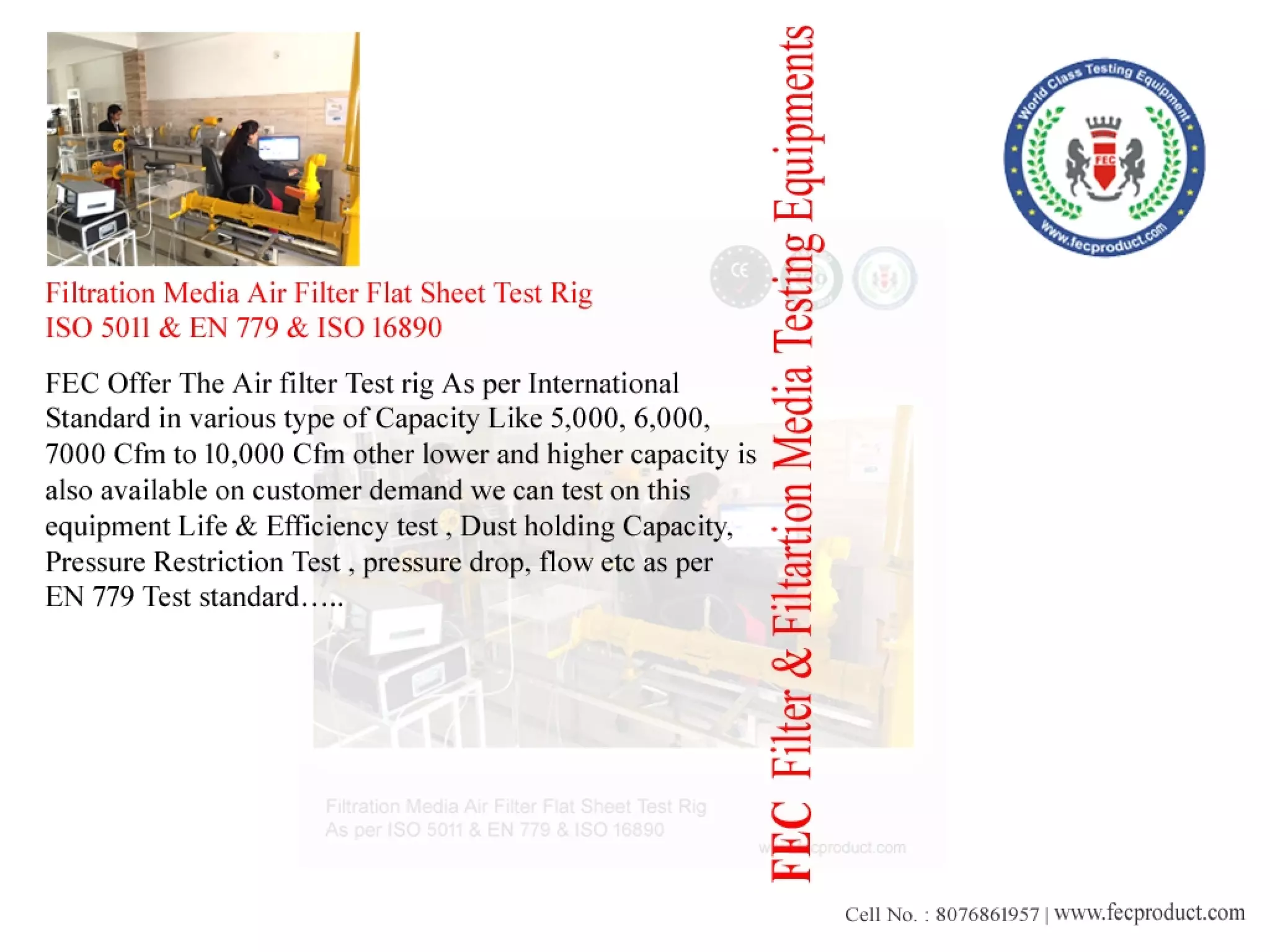 Filtration media air filter test rig copy | PPT