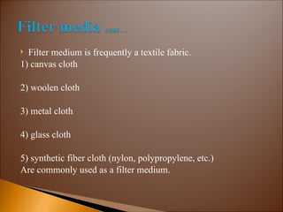 Filtration Mechanical Operation .ppt