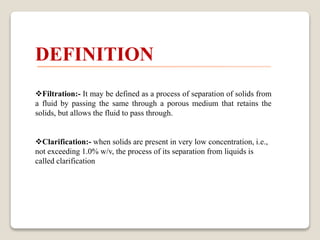 Filtration Definition