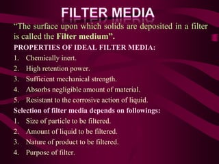 Filtration and Clarification | PPTX