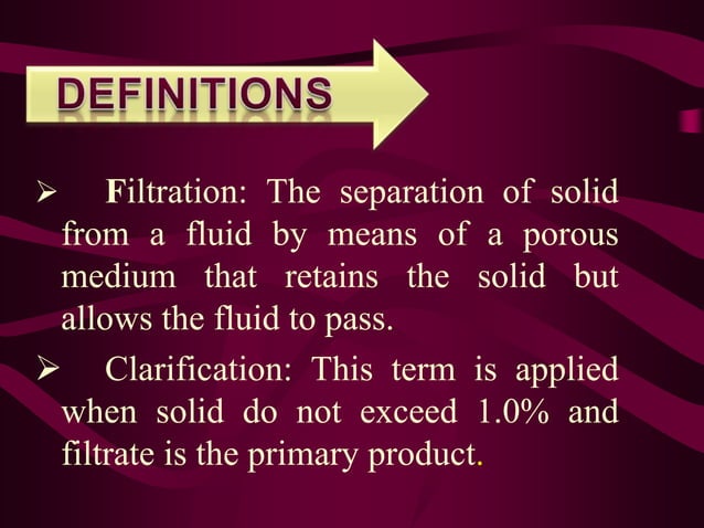 Filtration and clarification | PPT