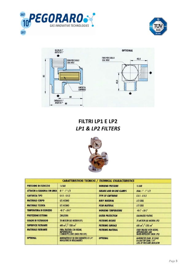Filtri a cartuccia filettati - Threaded cartridge filters | PDF