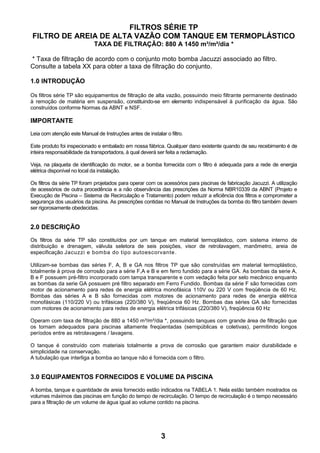 Filtro jacuzzi tp | PDF