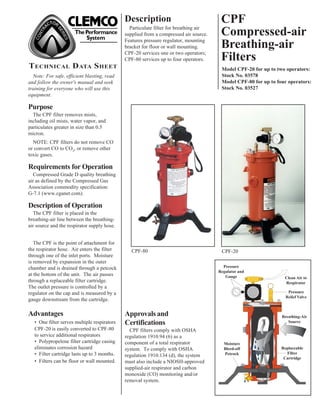 Filtro Respiración CPF 20 y 80 | PDF