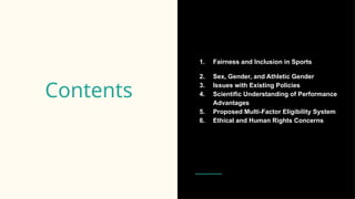 Fairness and inclusion mechanism in sports | PPTX