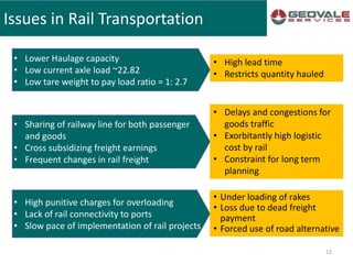 Infrastructure Scenario of Iron & Steel Transportation in India | PDF