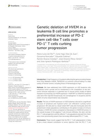 Genetic deletion of HVEM in a leukemia B cell line promotes a ...