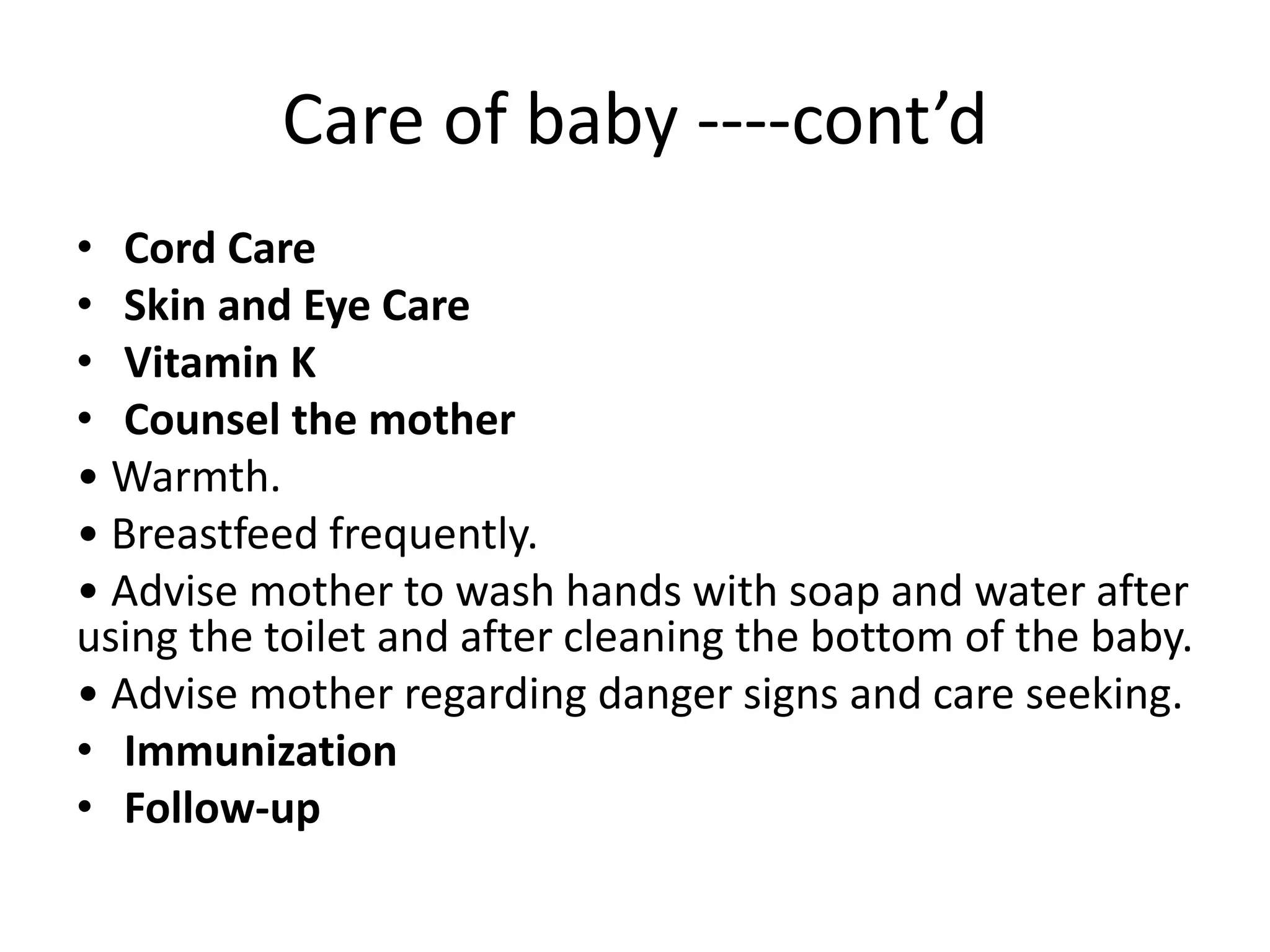 F imnci care of newborn in the postnatal ward | PPTX