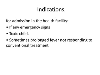 F imnci case management of children presenting with fever | PPT