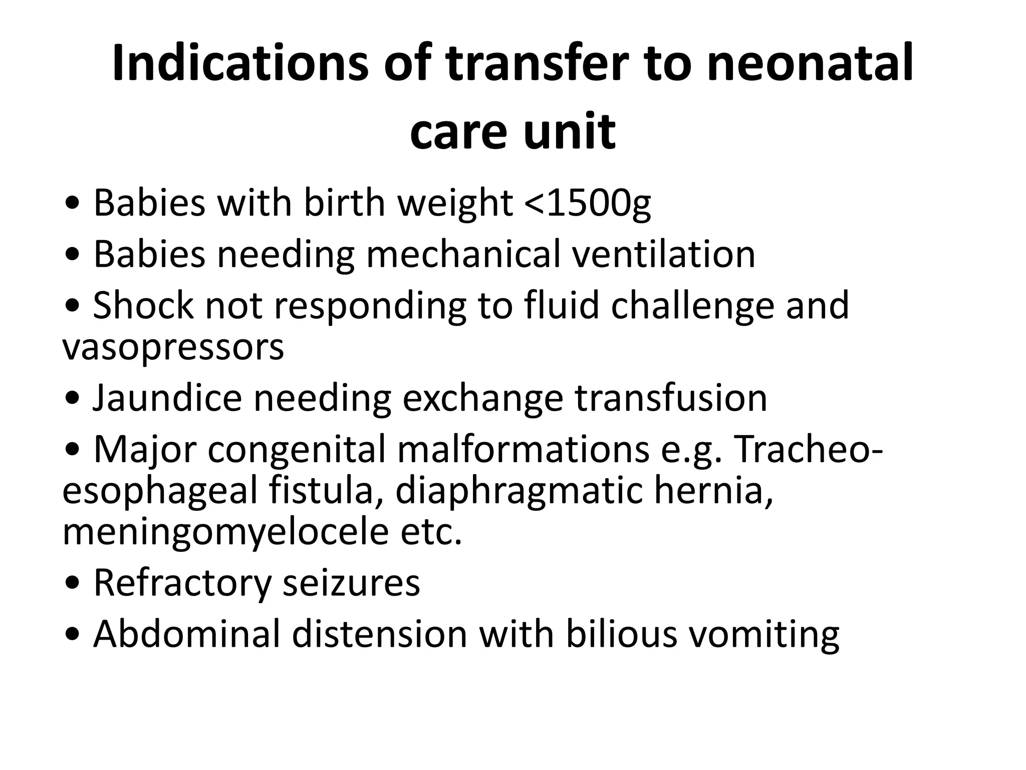 F imnci neonatal transport | PPTX