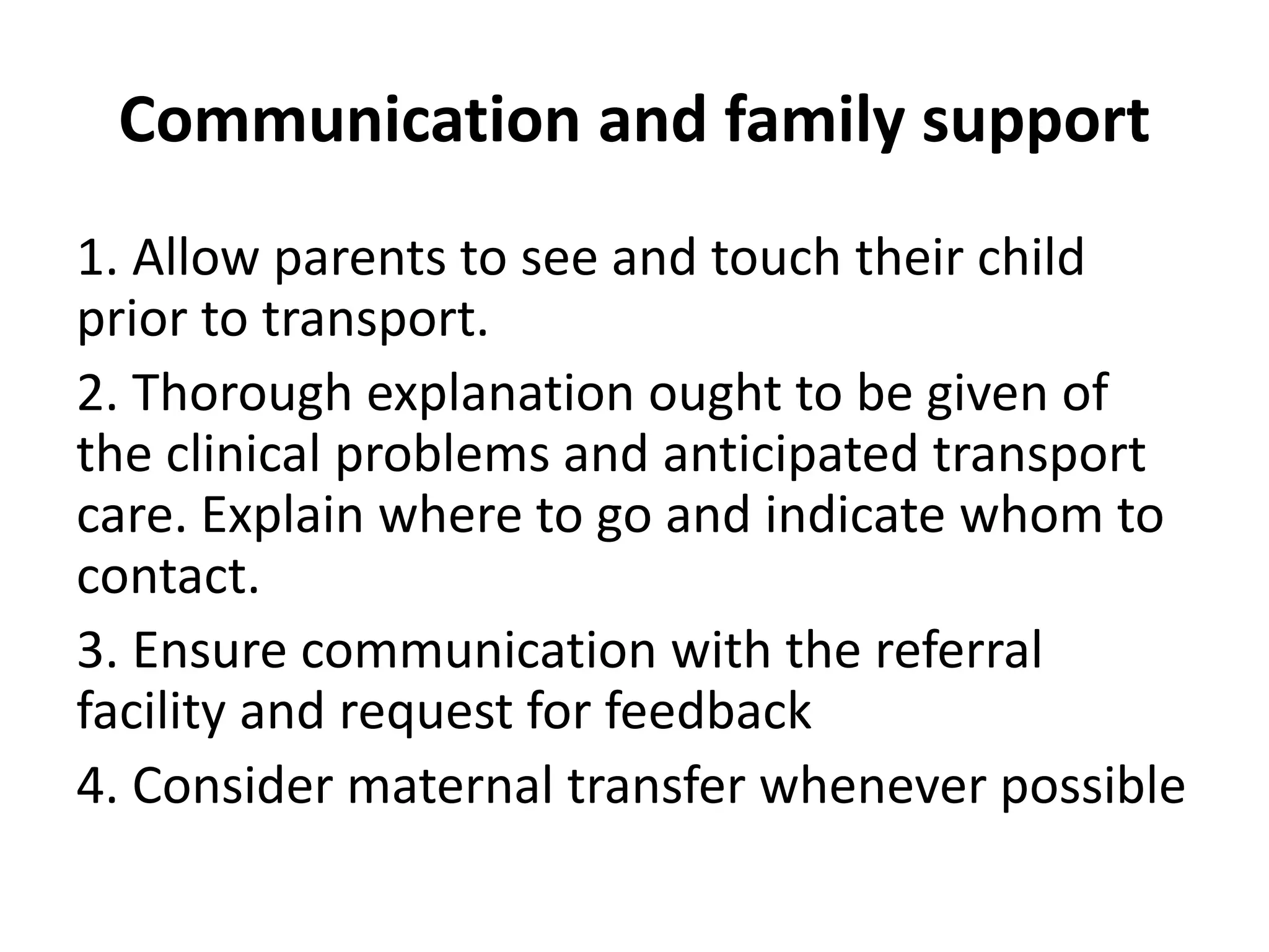 F imnci neonatal transport | PPTX