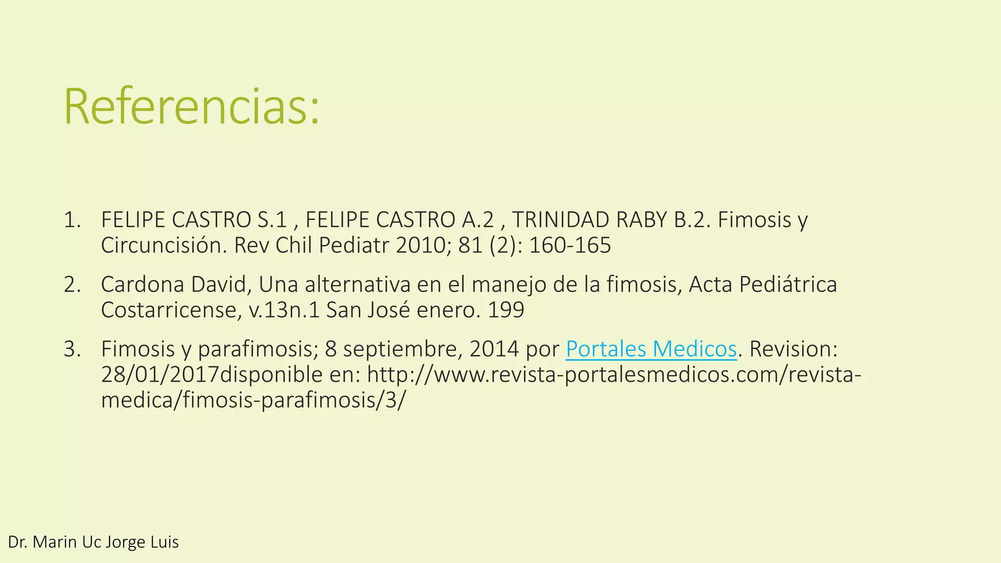 Fimosis y parafimosis | PPTX