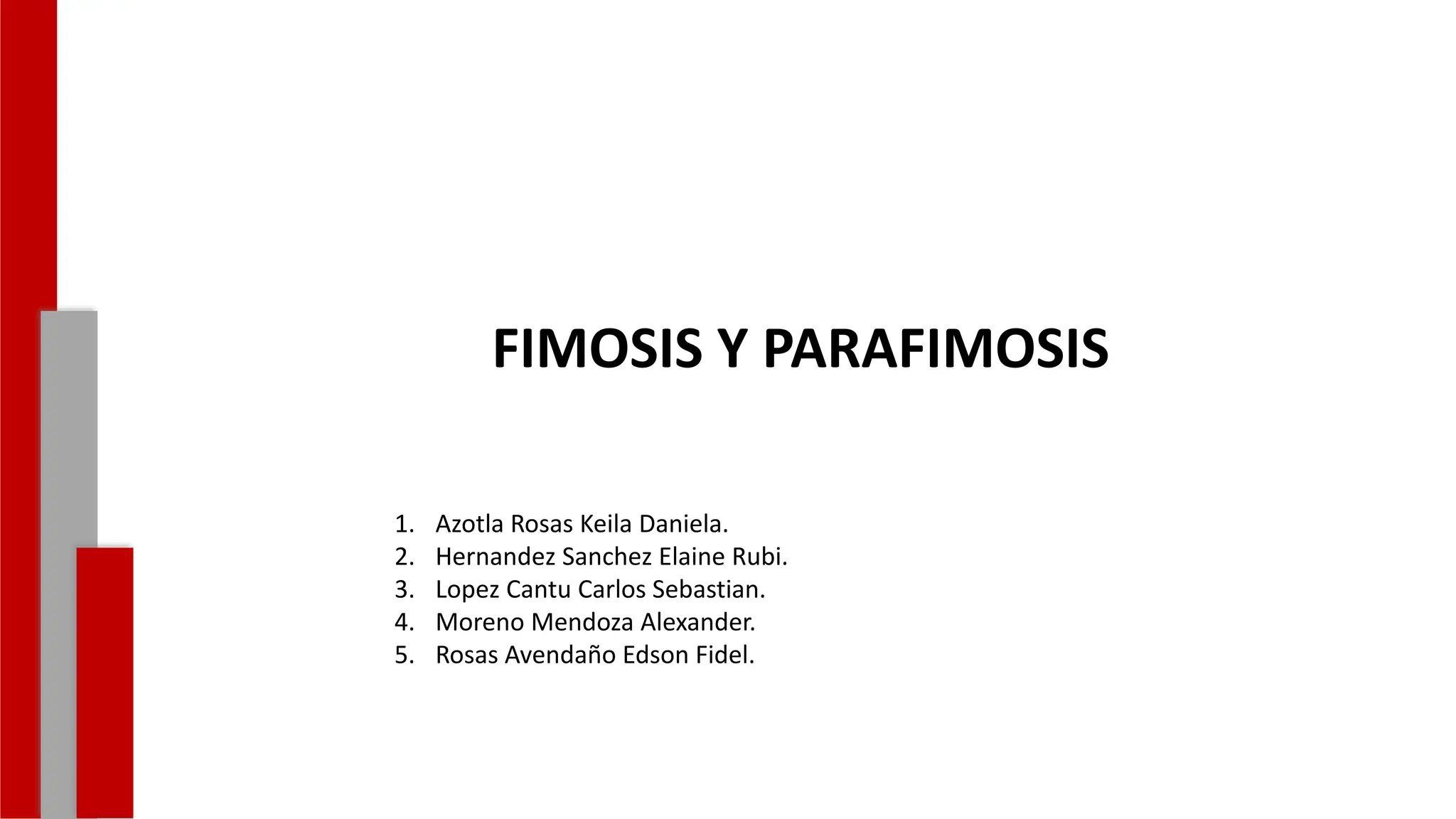 FIMOSIS Y PARAFIMOSIS. Medicina urologia | PPTX