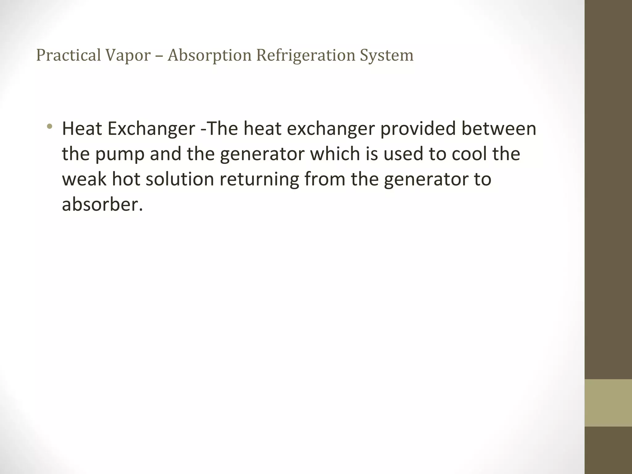 Simple Vapor Absorption Refrigeration System | PPT