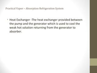 Simple Vapor Absorption Refrigeration System | PPT