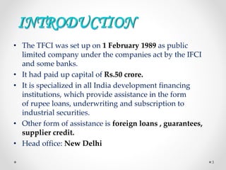 tourism finance corporation of india | PPTX