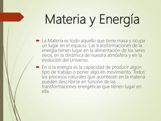 Materia y Energia | PPTX