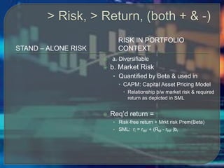 Risk, Return, & the Capital Asset Pricing Model | PPTX