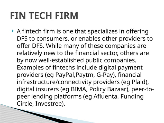FIN -TECH, financial technology, economic friction.pptx | Technology ...