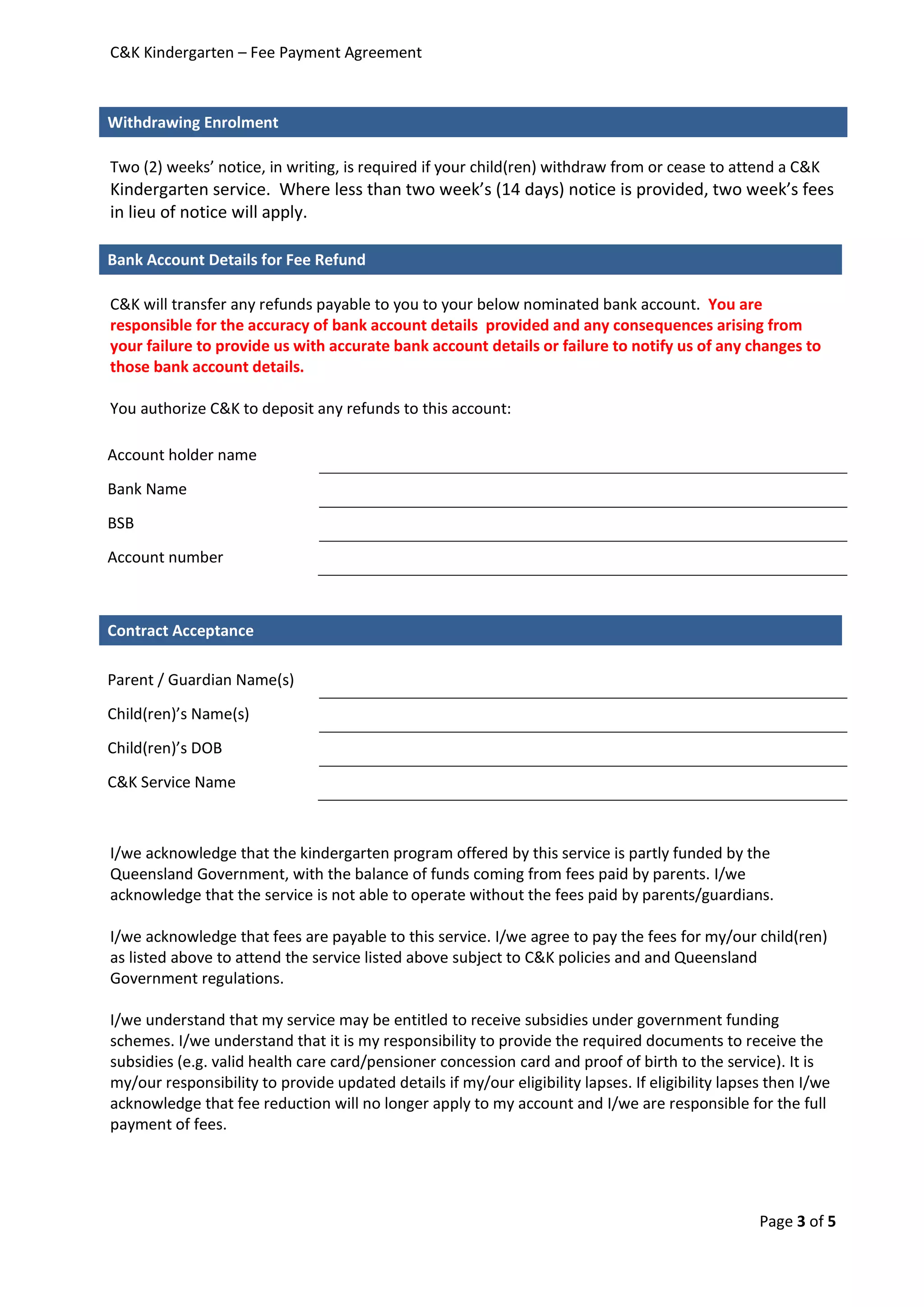 Fin05 01 f1 form fee payment agreement kindergarten writable | PDF