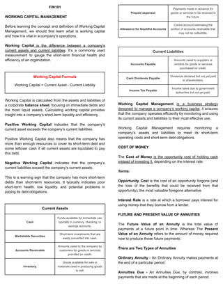 Working Capital Management, Principles of Finance | PDF