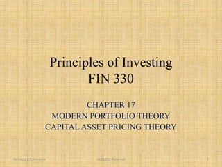 Principal of investment and Portfolio Management | PPTX