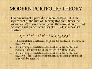 Principal of investment and Portfolio Management | PPTX