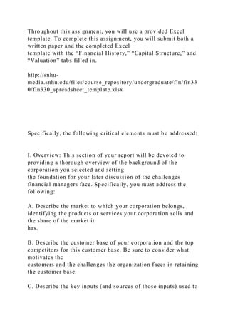 FIN 330 Final Project I Guidelines and Rubric Overv.docx