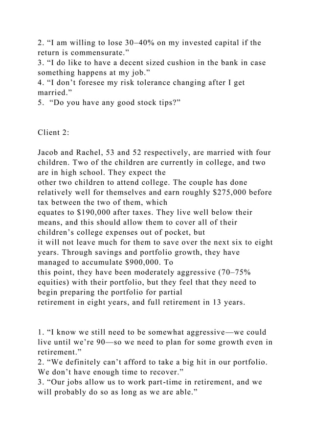 FIN 340 Final Project Scenarios and Tables You will u.docx