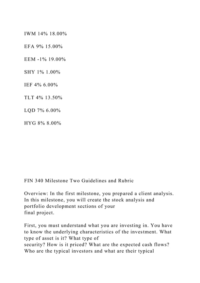 FIN 340 Final Project Scenarios and Tables You will u.docx
